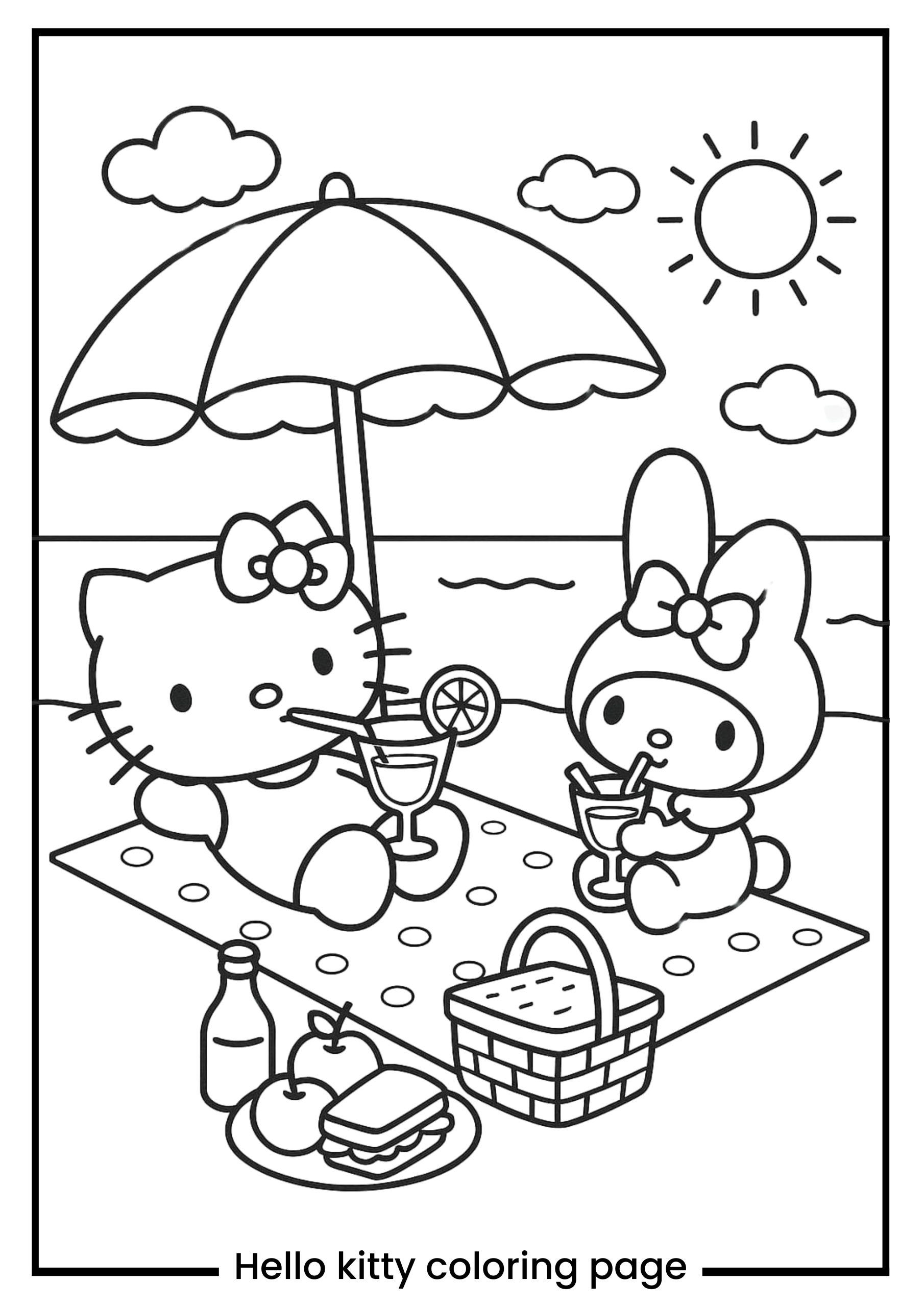 Free Hello Kitty And Friends Coloring Pages To Print-PDF 2025