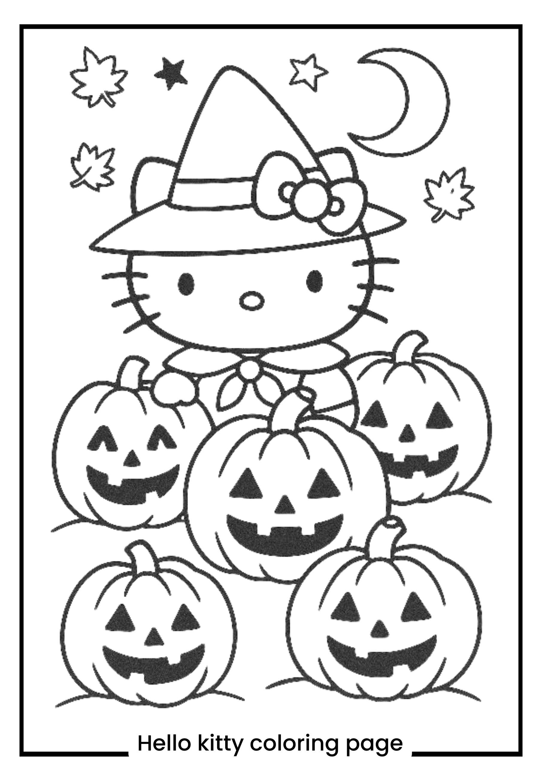 Hello Kitty Halloween Coloring Pages- Free PDF Printables